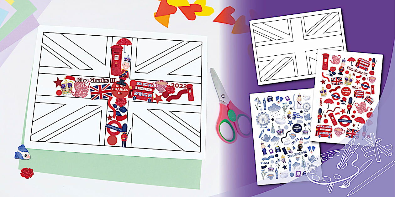 Union Jack Coronation Collage Activity Pack - Twinkl