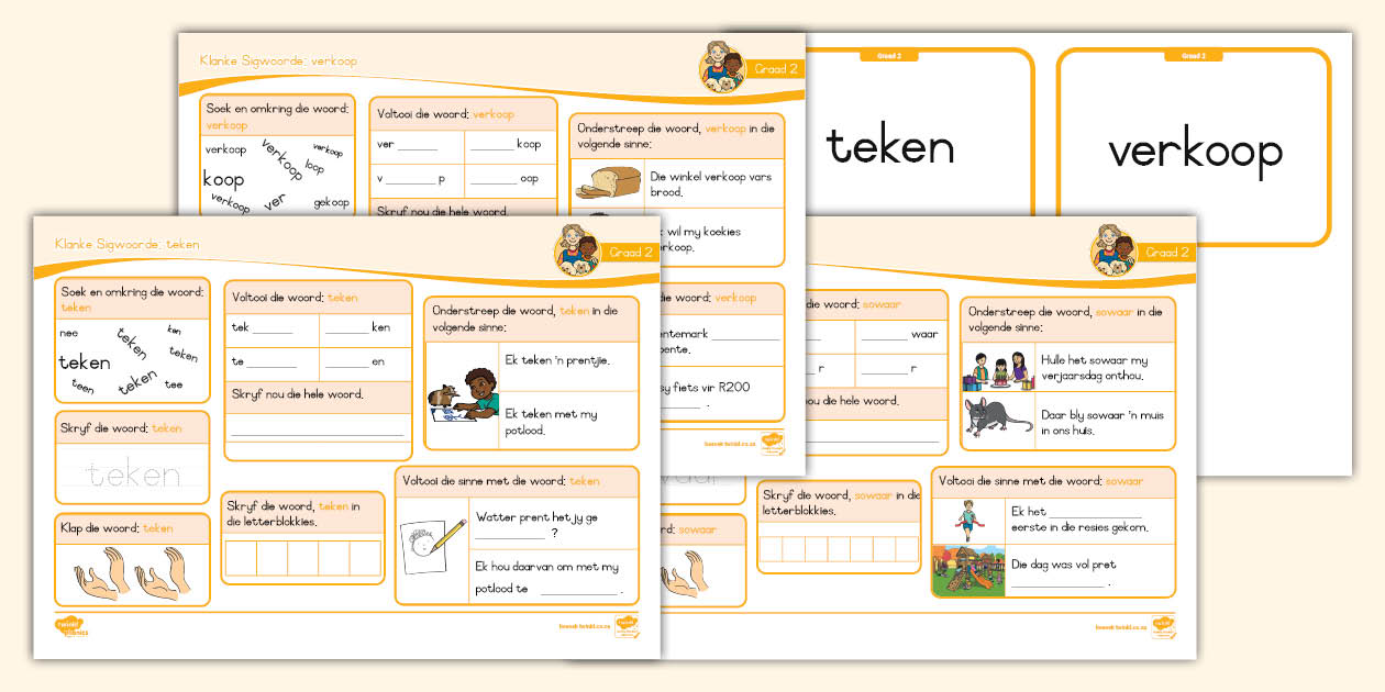 Graad 2 Klanke Sigwoorde pr- (teacher made) - Twinkl