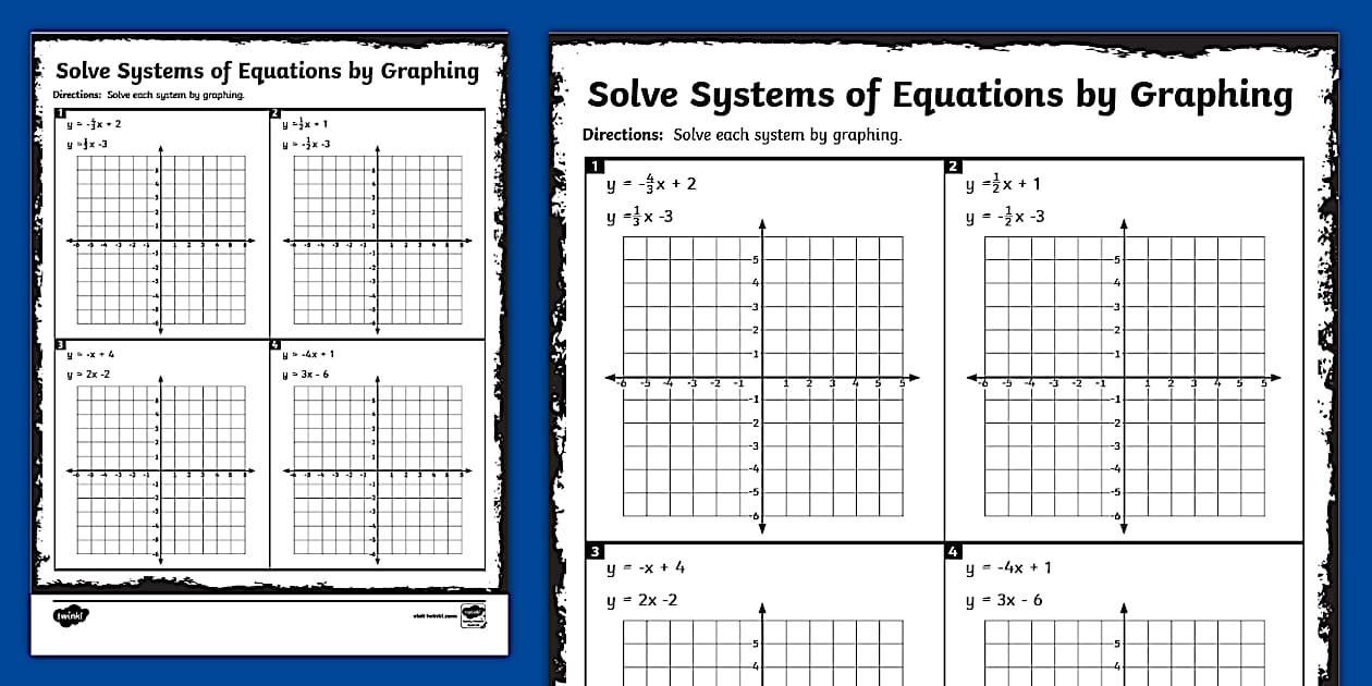 Eighth Grade Solve Systems of Equations by Graphing Practice Eighth Grade Solve Systems of Equations by Graphing Practice