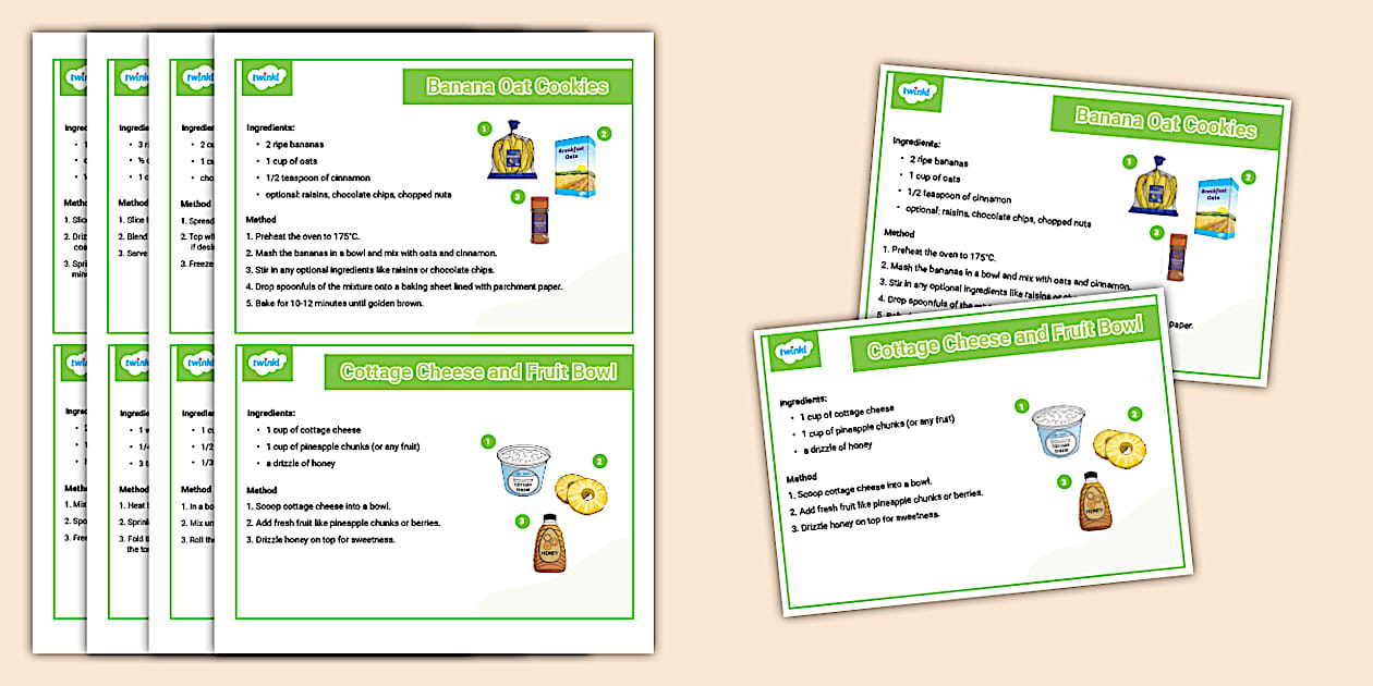 Healthy 3-Ingredient Recipe Pack (teacher made) - Twinkl