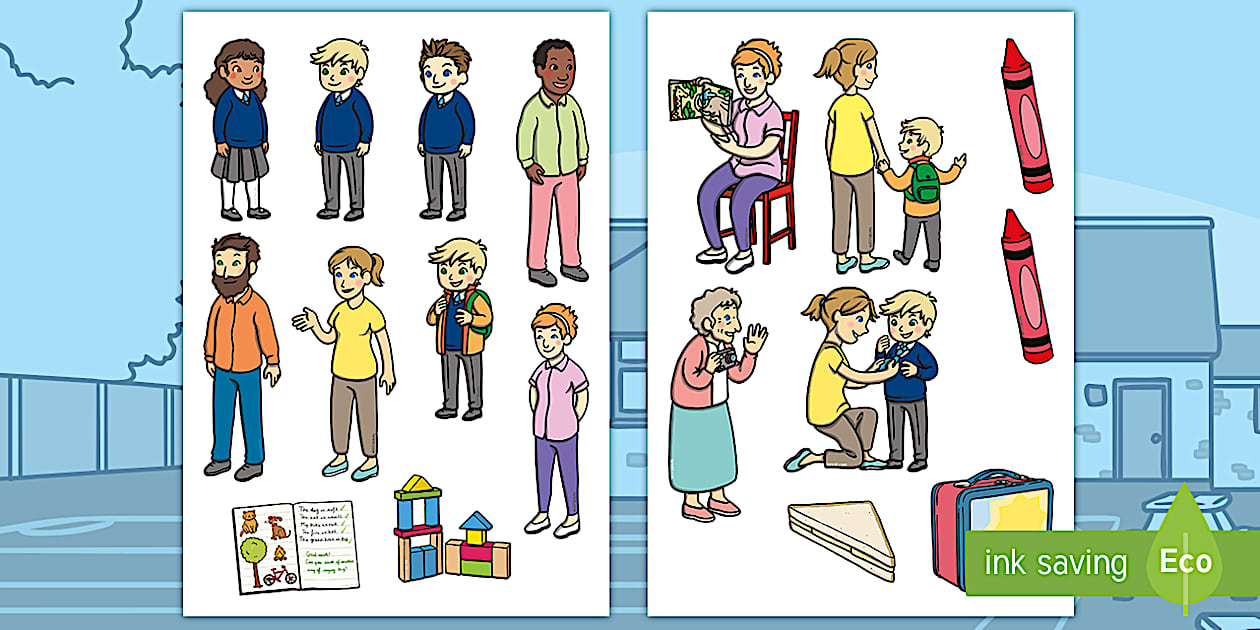 Exploring My World Aistear - Eoin's First Day Stick Puppets