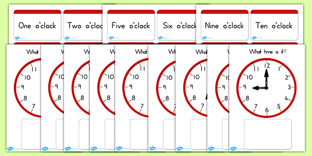 Clock Matching Game O Clock (teacher made) - Twinkl