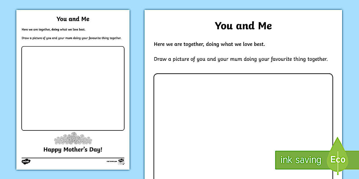 You and Me Read and Draw Worksheet / Worksheet - World Around Us KS2