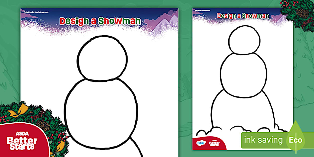 FREE! - ASDA Better Starts: Design a Snowman (teacher made)