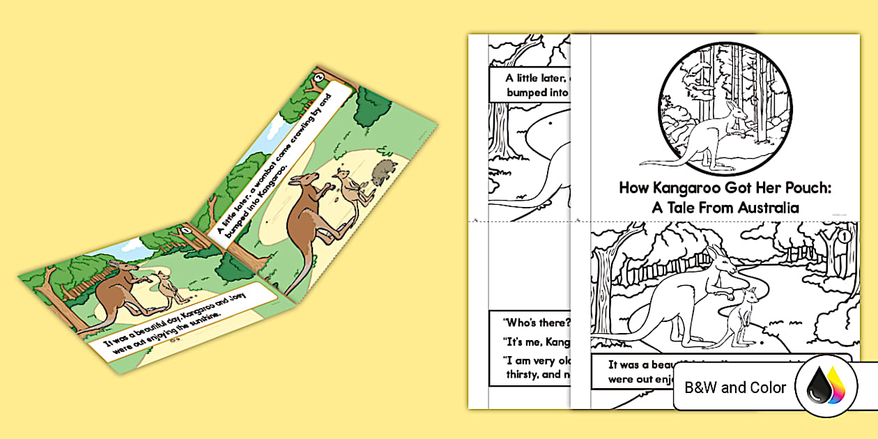 How Kangaroo Got Her Pouch Printable Book (teacher made)