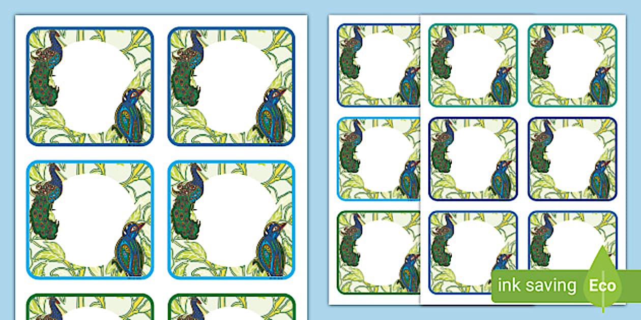 Batik Bird Peg Labels (teacher made) - Twinkl