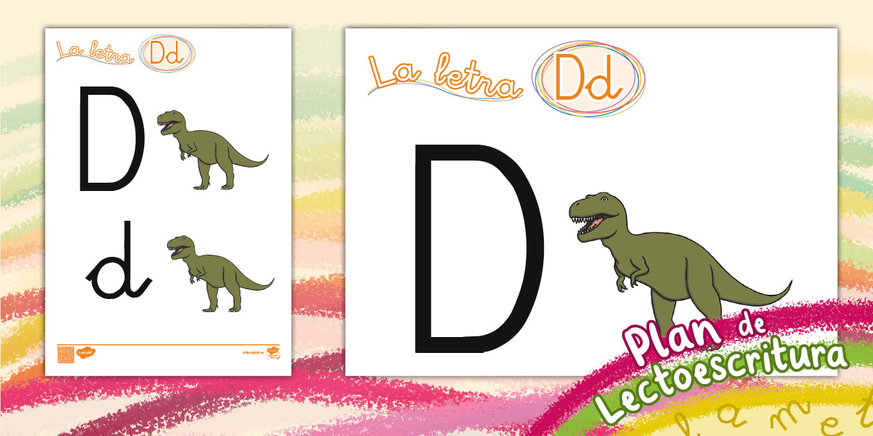 Plan de lectoescritura: La letra D - Póster