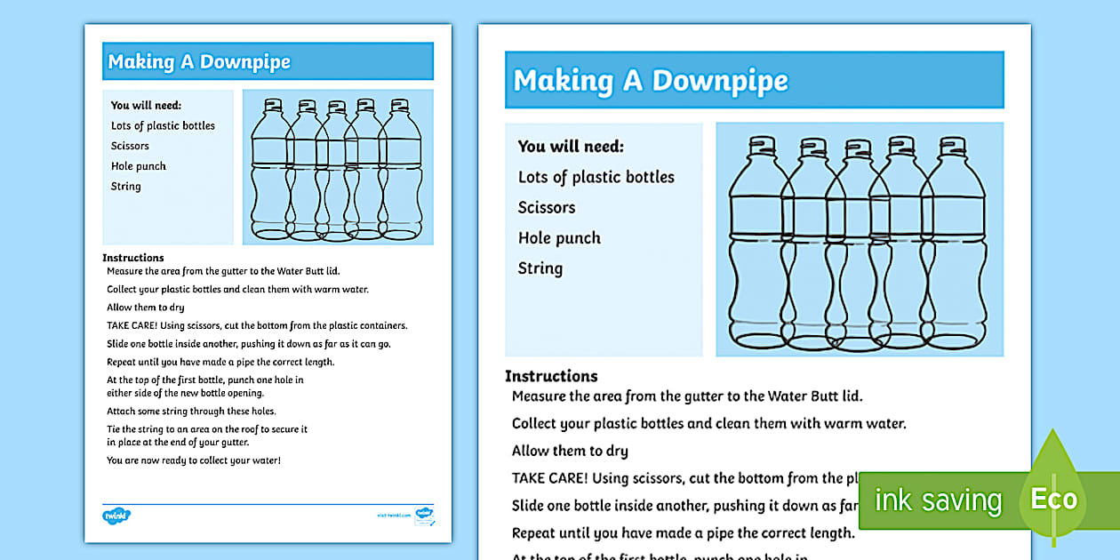 Outdoor Learning Downpipe Step-by-Step Instructions - Twinkl