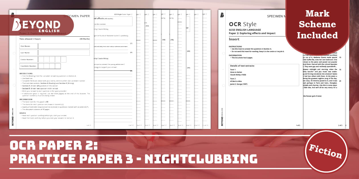 OCR Paper 2: Exploring Effects and Impact - Nightclubbing