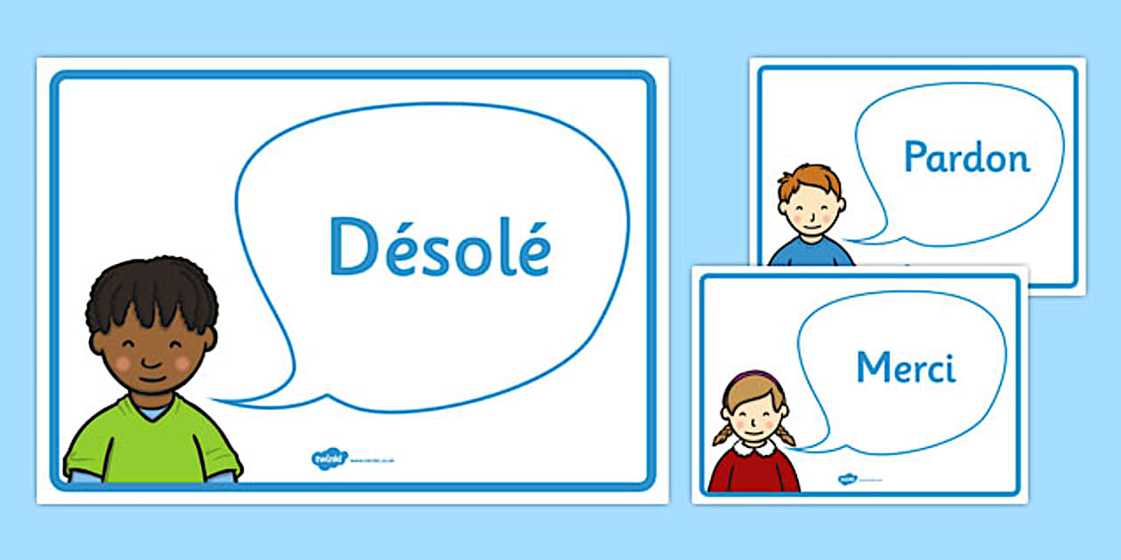 Golden Manners Words Display Posters French (teacher made)
