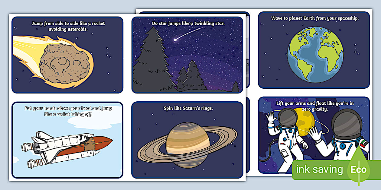 Space Brain Break Action Cards (teacher made) - Twinkl