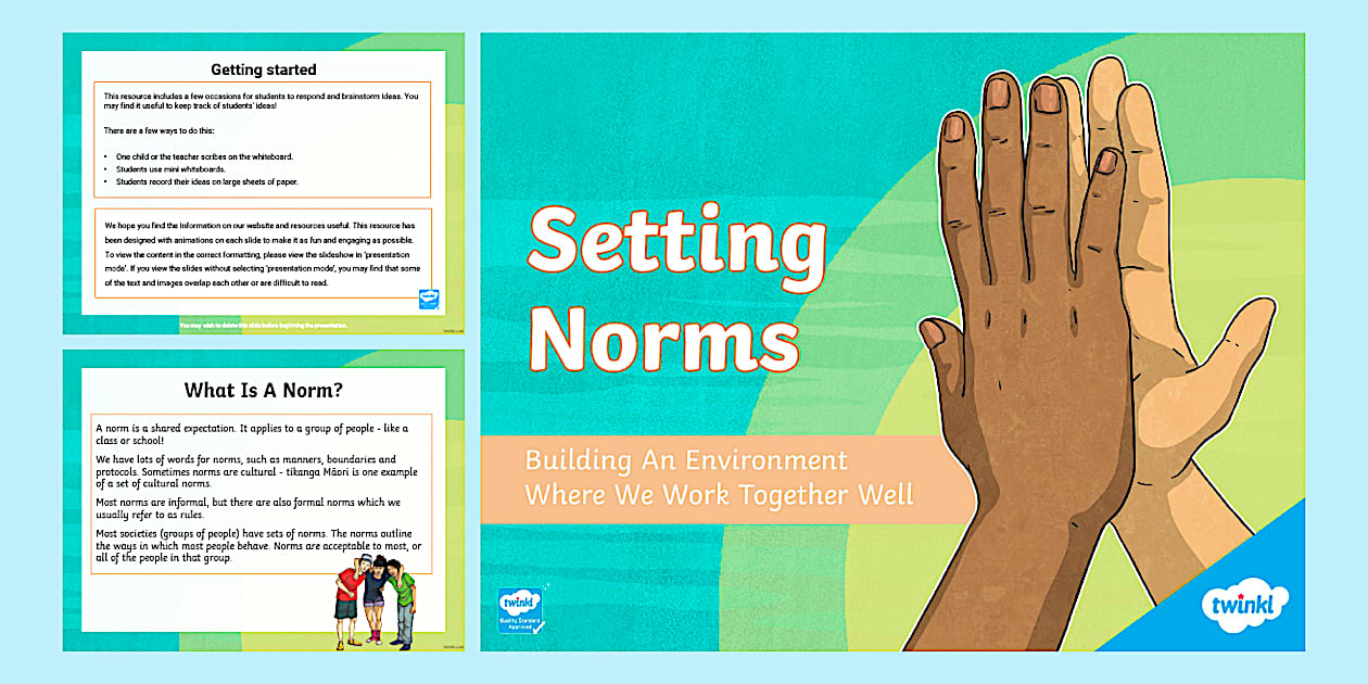Setting Norms PowerPoint Lesson (teacher made) - Twinkl