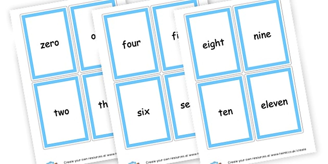 0-20 Numbers and words Cards (teacher made) - Twinkl