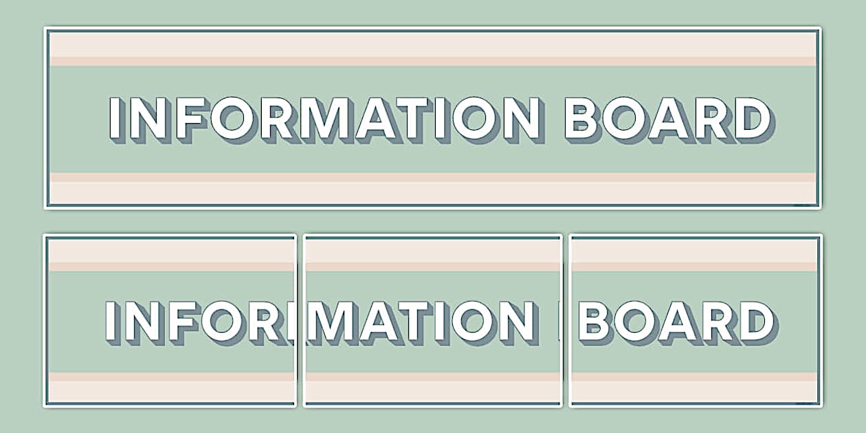 3D Effect-Themed Information Board Display Poster - Twinkl
