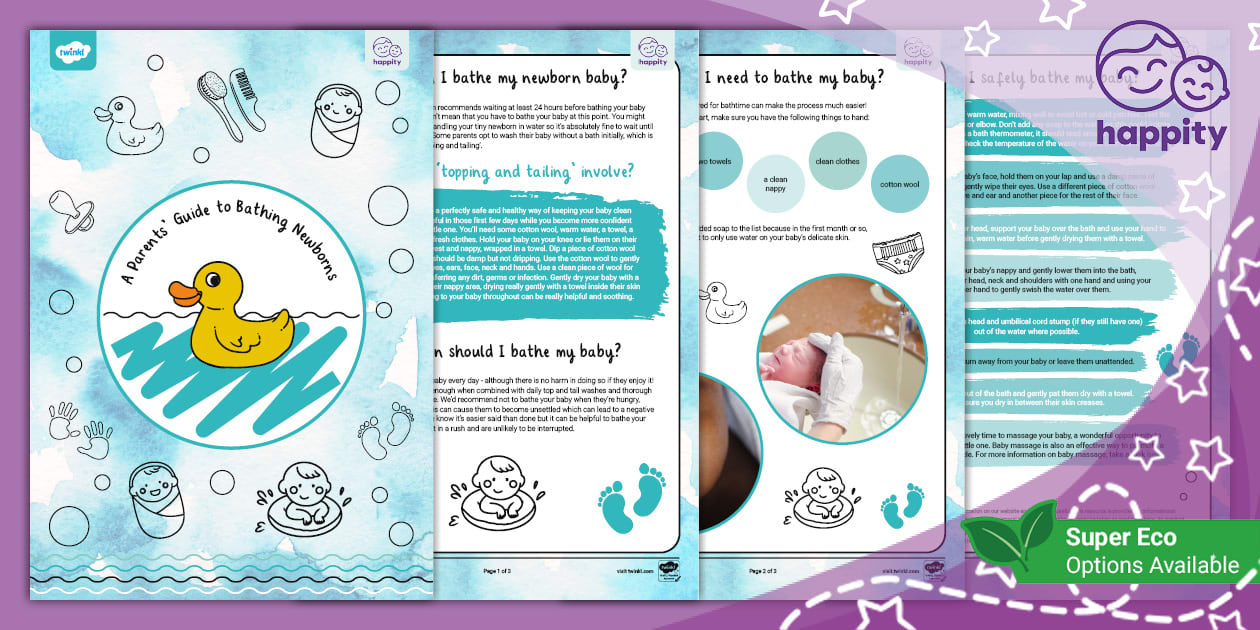 FREE! - A Parents' Guide to Bathing Newborns (teacher made)