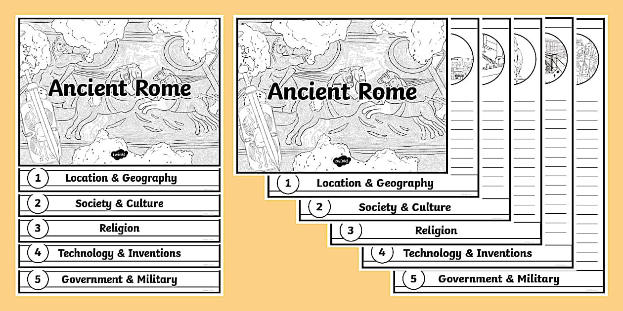 Sixth Grade Ancient Rome Flipbook (teacher made) - Twinkl
