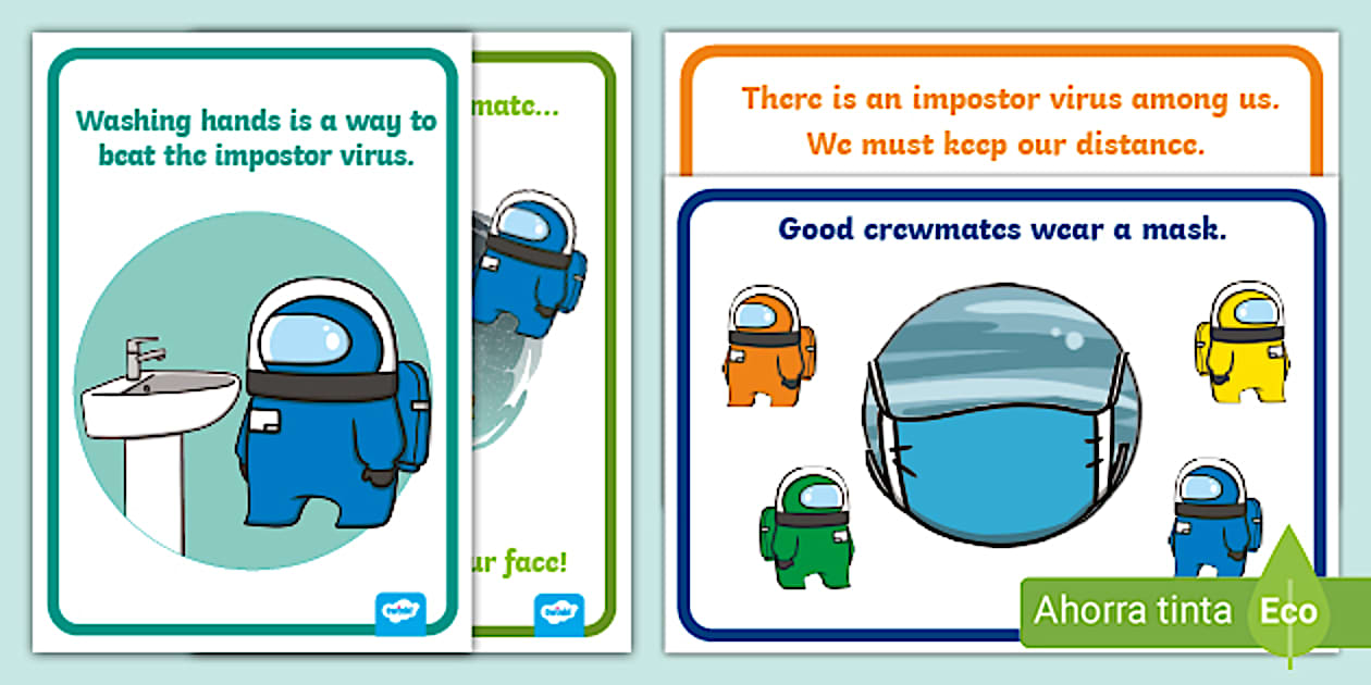 Keeping a Healthy Distance Posters Among Us Impostor