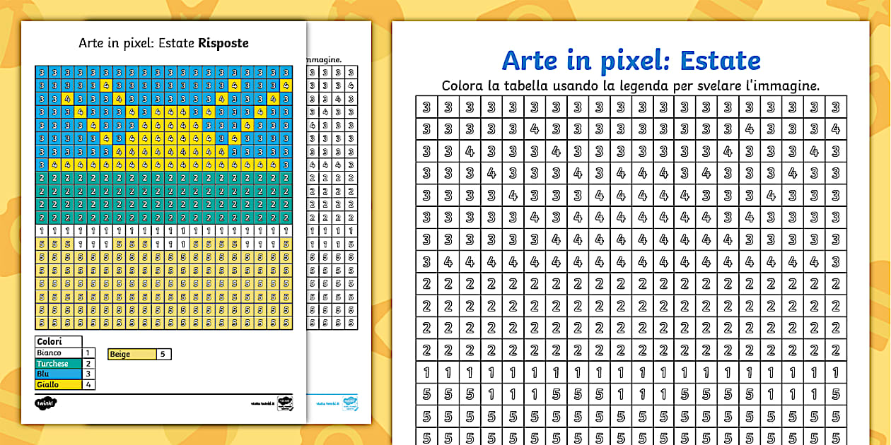 Arte in pixel: Estate - Twinkl Arts and Crafts - Twinkl