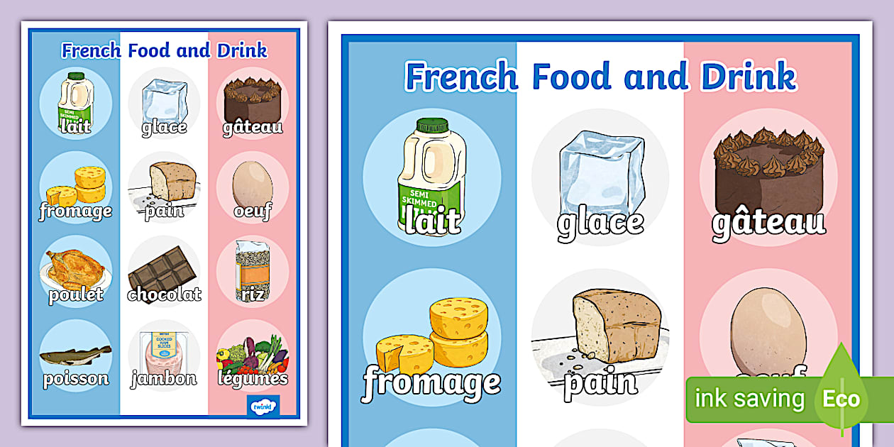 👉 French Food and Drink Display Poster (teacher made)