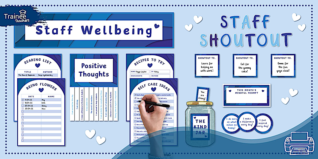 Teacher Training Wellbeing Display Pack (teacher made)