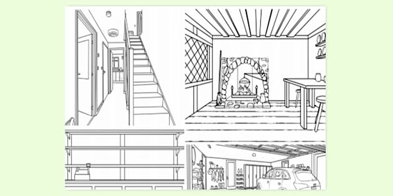 Interior Design Colouring | Colouring Sheets (teacher made)