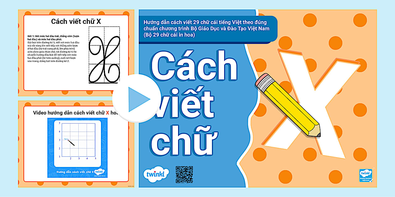 PowerPoint cách viết chữ X in hoa theo chuẩn BGDĐT