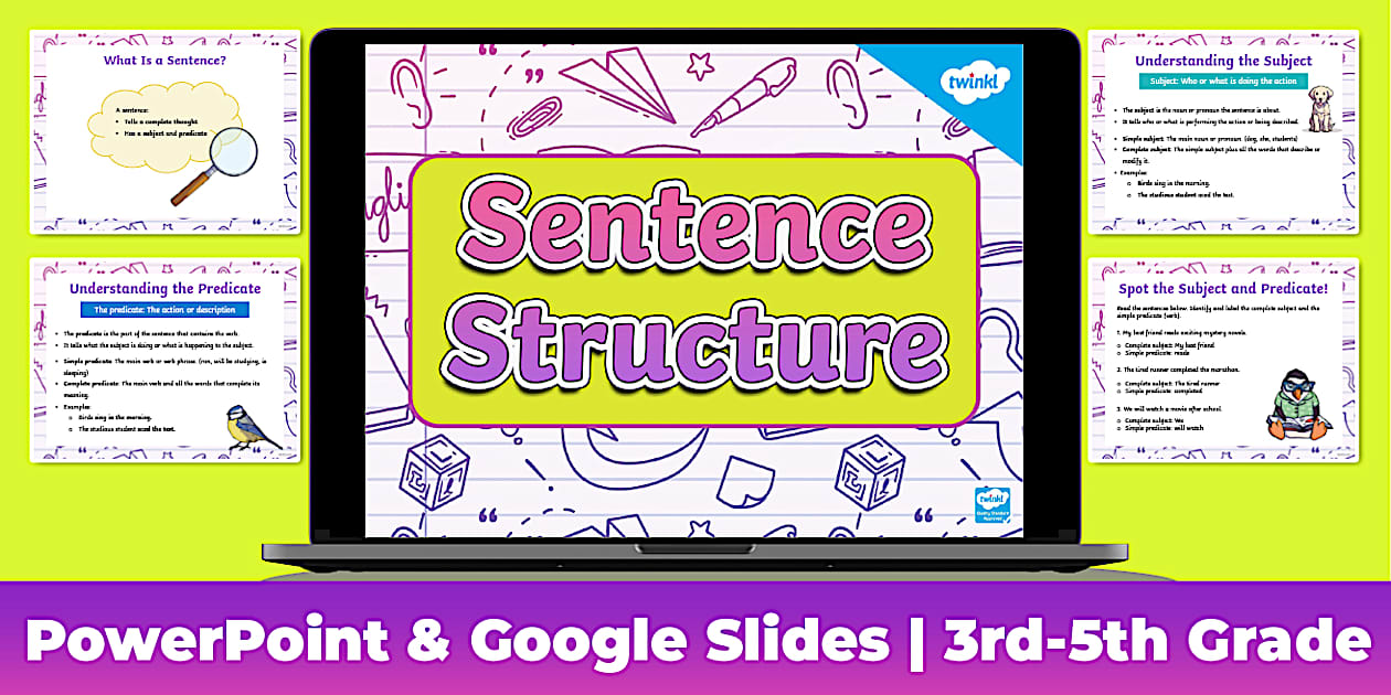 Sentence Structure PowerPoint & Google Slides