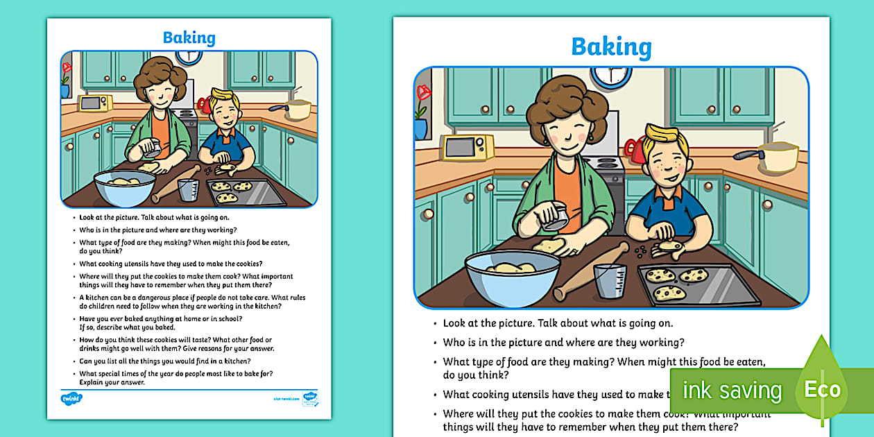 Baking Oral Language Worksheet / Worksheet (teacher made)