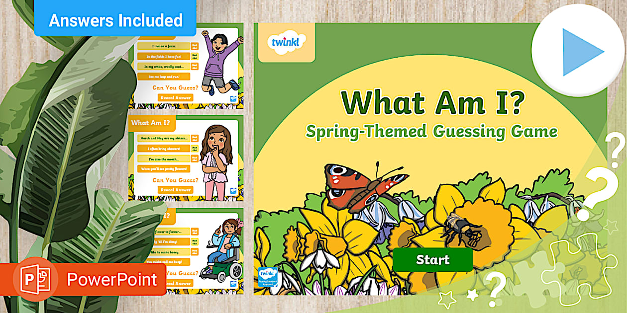 What Am I? Spring Guessing Game PowerPoint - Kids Puzzles