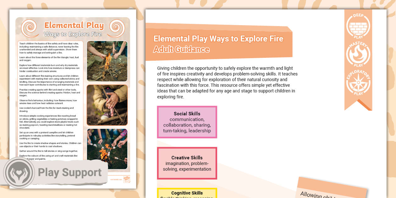 Elemental Play - Ways to Explore Fire Adult Ideas - Twinkl