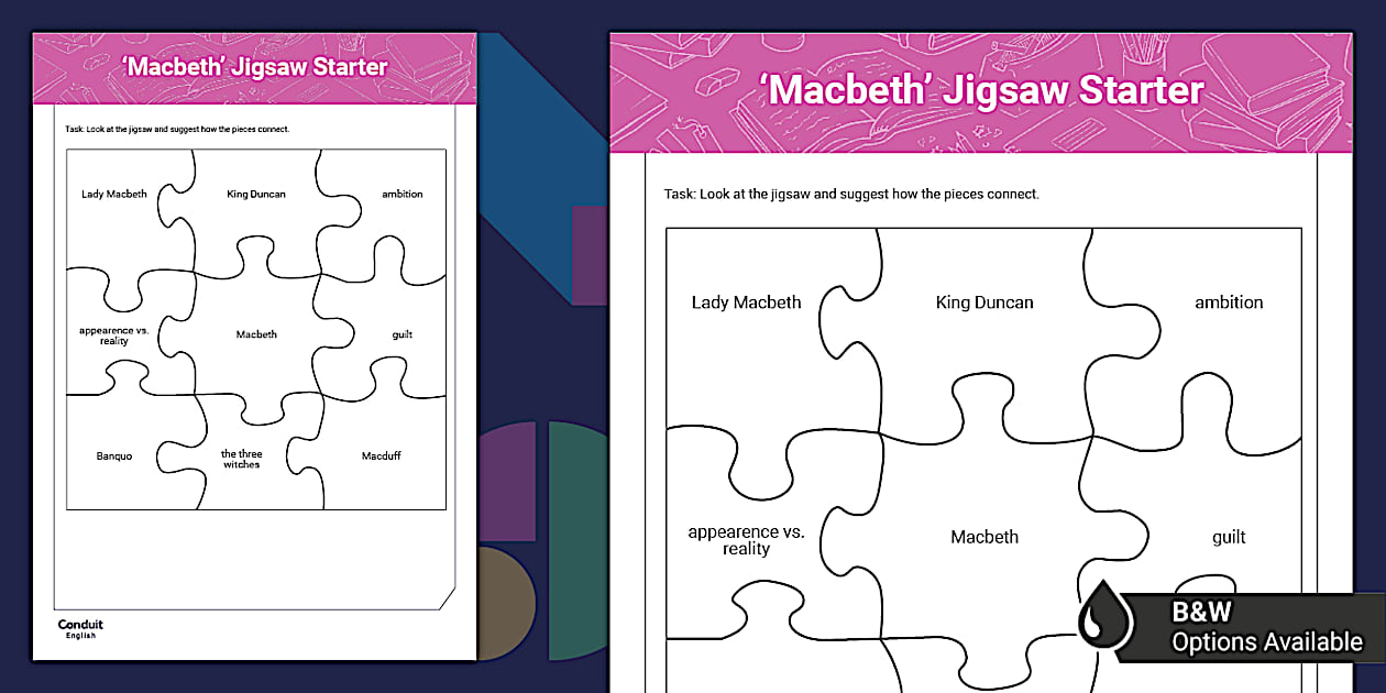 'Macbeth' Jigsaw Starter (Teacher-Made) - Twinkl