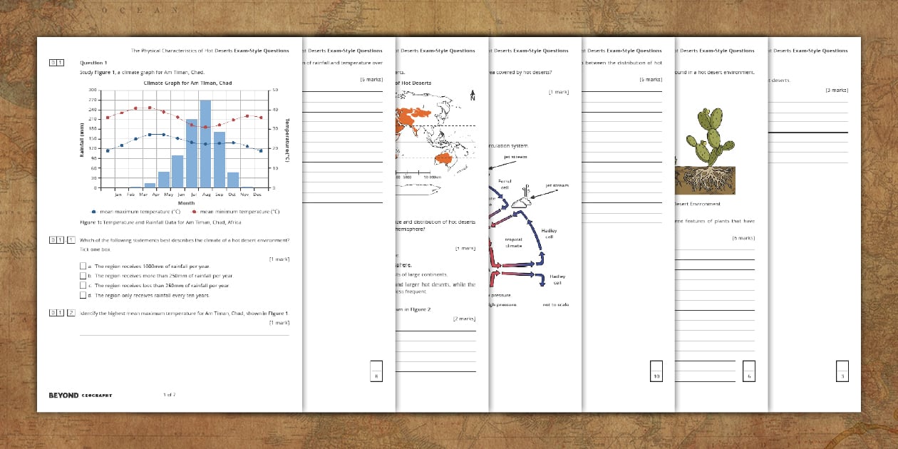 The Physical Characteristics of Hot Deserts AQA Exam-Style Questions