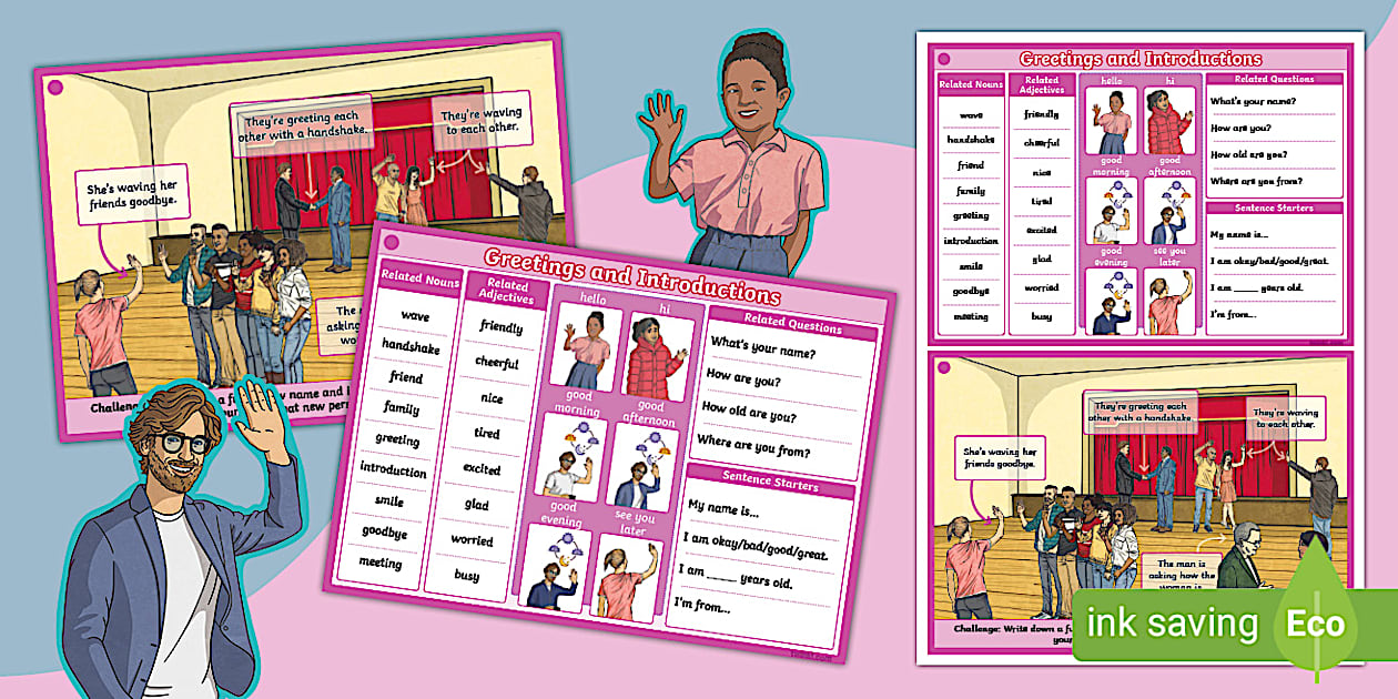New to English EAL Greetings and Introductions Topic Vocabulary Knowledge
