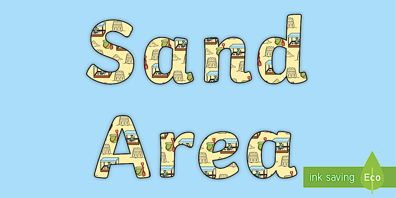 👉 Sand Area Display Lettering (teacher made) - Twinkl