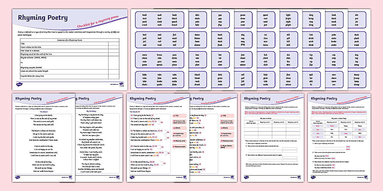 Level 2 Rhyming Poetry Pack