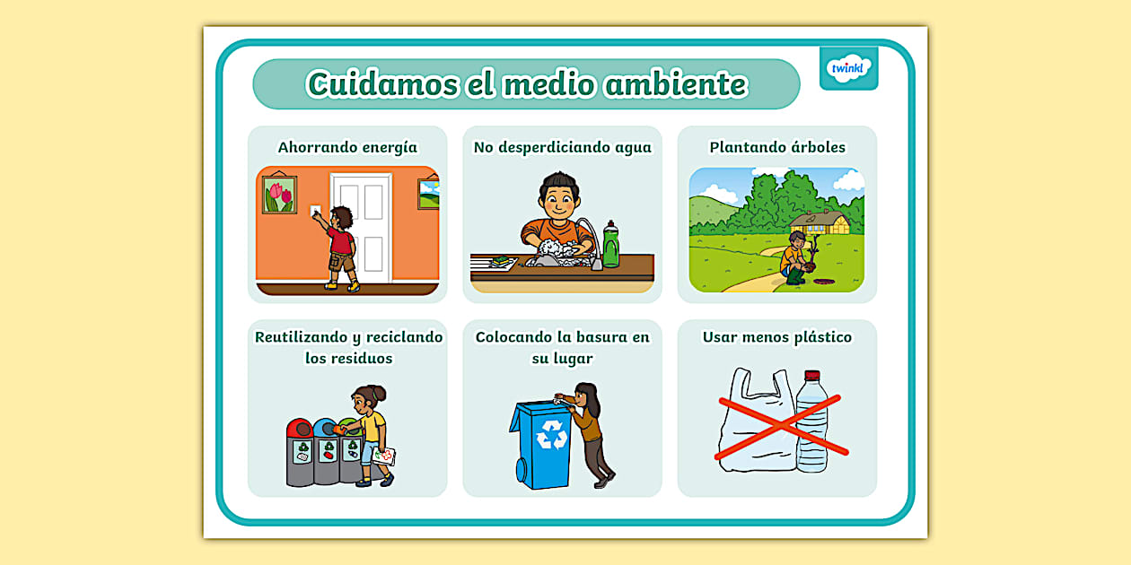 Lámina: Cuidamos el medio ambiente | Recursos Educativos