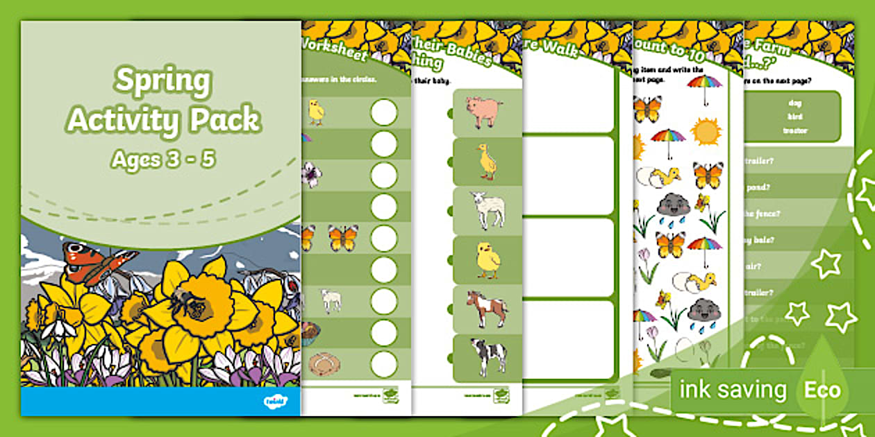 Spring Activity Pack (Ages 3 - 5) (teacher made) - Twinkl
