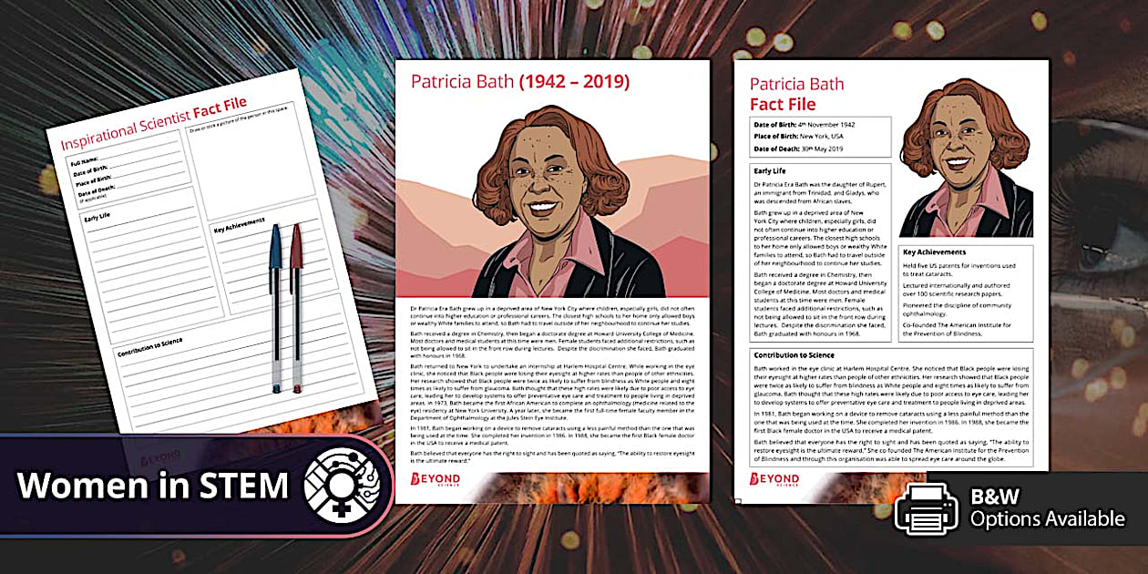 Patricia Bath Poster and Fact File (teacher made) - Twinkl