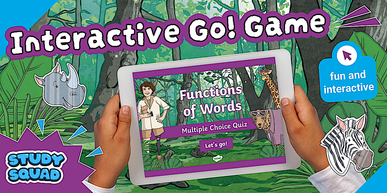 Functions of Words KS2 English Multiple Choice Quiz