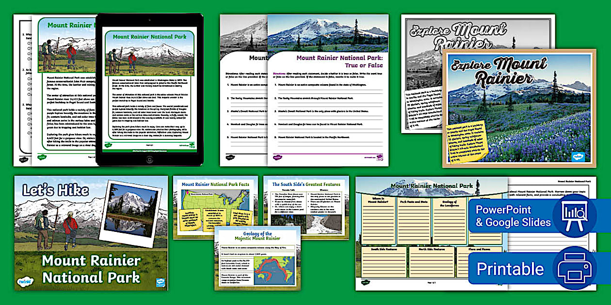 Printable Mount Rainier Lesson Plan Activities | Twinkl USA