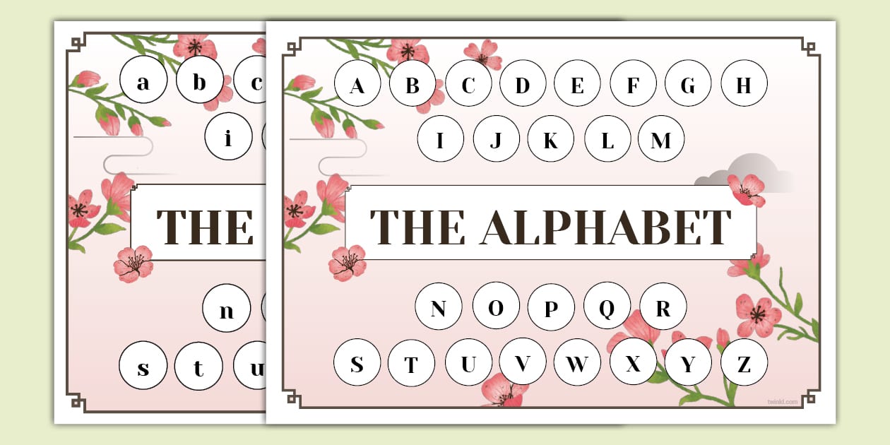 Sakura-Themed Alphabet Display Poster (teacher made)