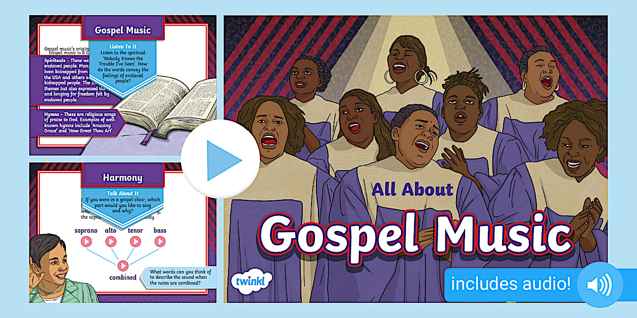 👉 KS2 All About Gospel Music PPT (teacher made) - Twinkl