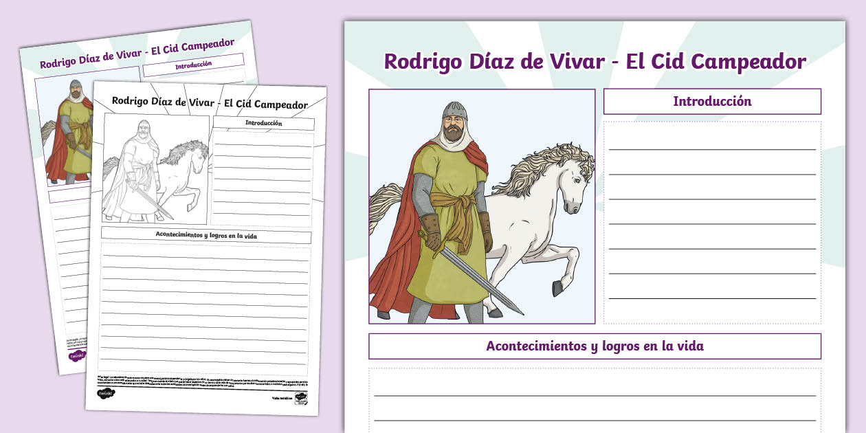 Ficha de actividad: Biografía de Rodrigo Díaz de Vivar - El Cid Campeador