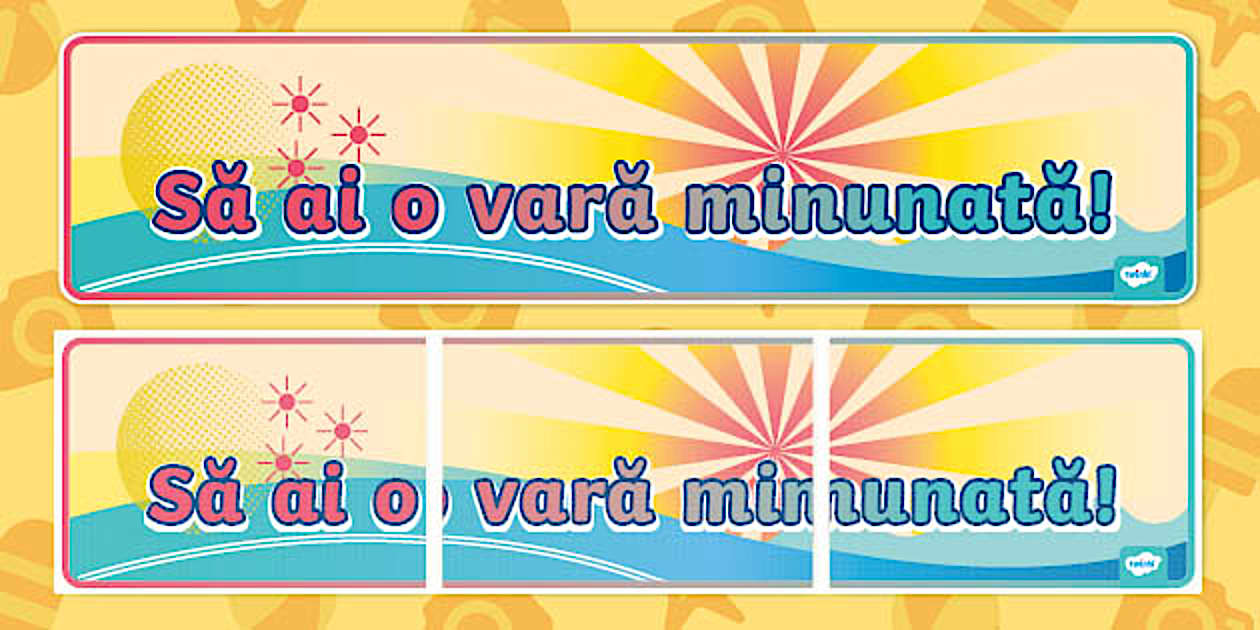 Să ai o vară minunată! – Banner (Teacher-Made) - Twinkl