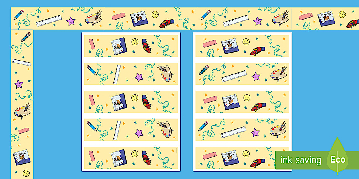 School-Themed Display Borders (teacher made) - Twinkl