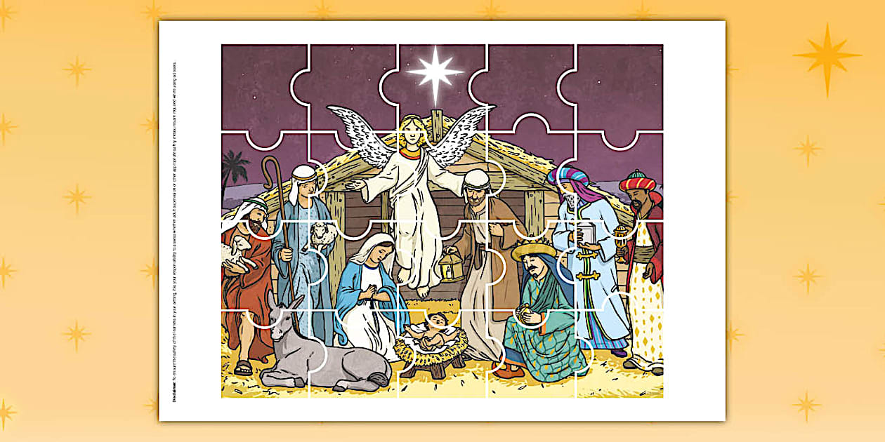 KS2 Nativity Jigsaw Puzzle - Twinkl Nativity (teacher made)