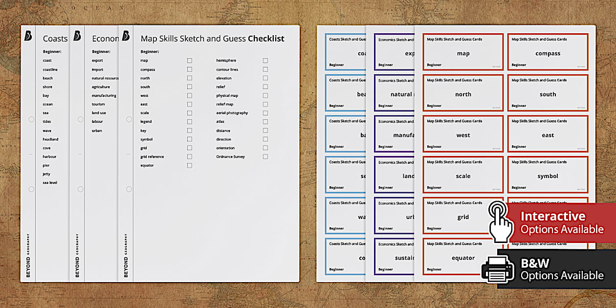 Geography Sketch and Guess Game | Beyond Secondary - Twinkl