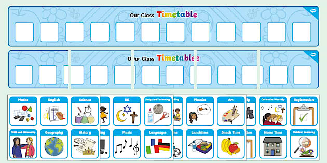 KS1 Editable Visual Daily Timetable Resource Pack - Twinkl