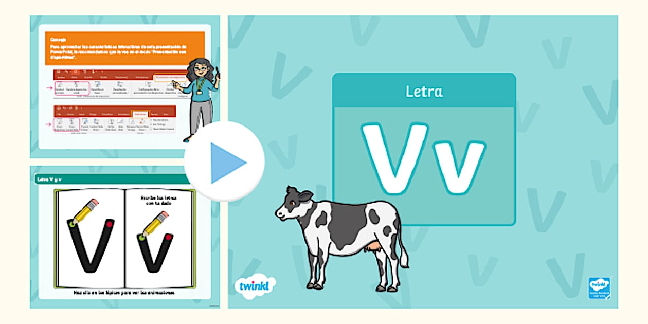 PowerPoint: Letra V (teacher made) - Twinkl