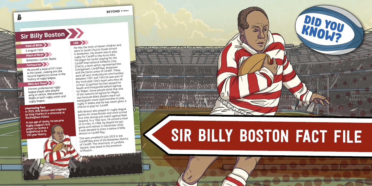Beyond Cymru: Sir Billy Boston Fact File (teacher made)